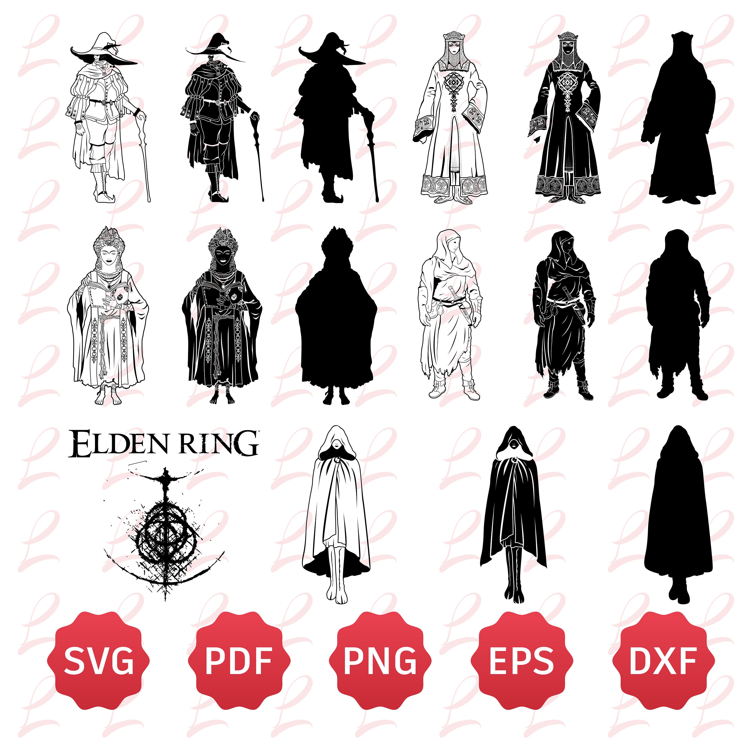 Elden Ring Layered SVG Bundle Elden Ring Npcs Clipart | Etsy Australia