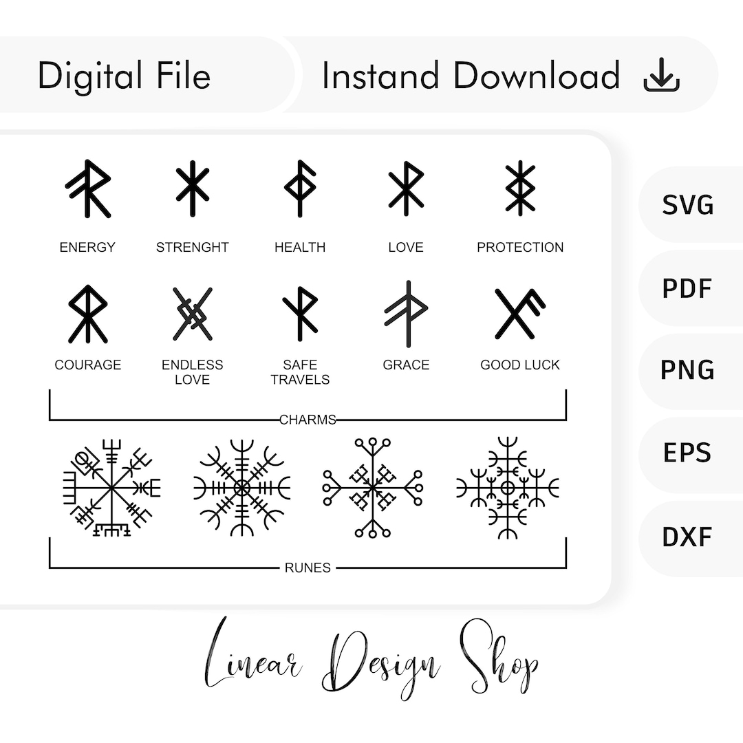 Viking Runes and Symbols SVG Bundle – Norse Bindrunes (digital File) - Etsy