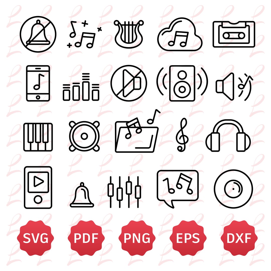 Music Icons Svg Bundle Headset Icon Sound Icon Plak Icon - Etsy