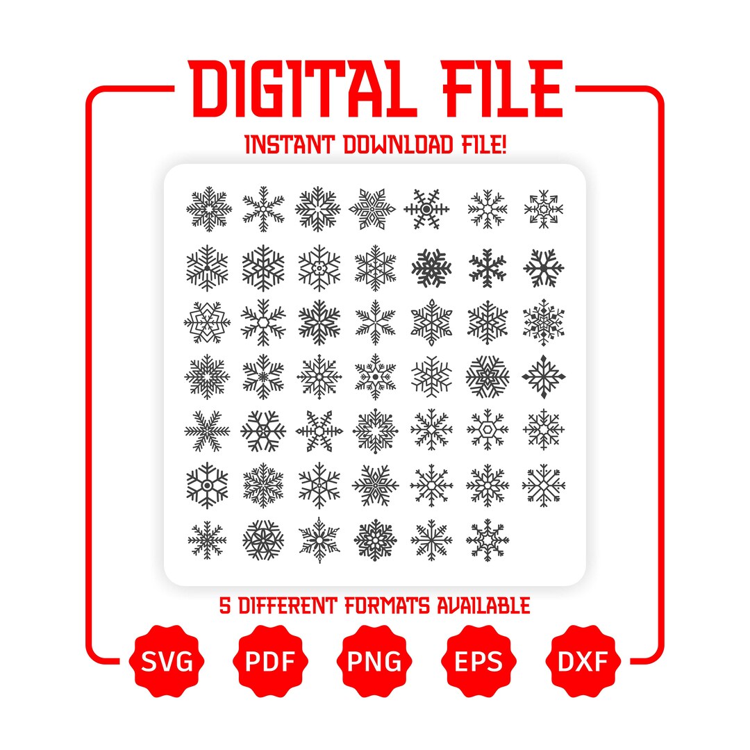 Snowflake Svg Bundle - Snowflake Cricut - Snowflake Silhouette Cut ...