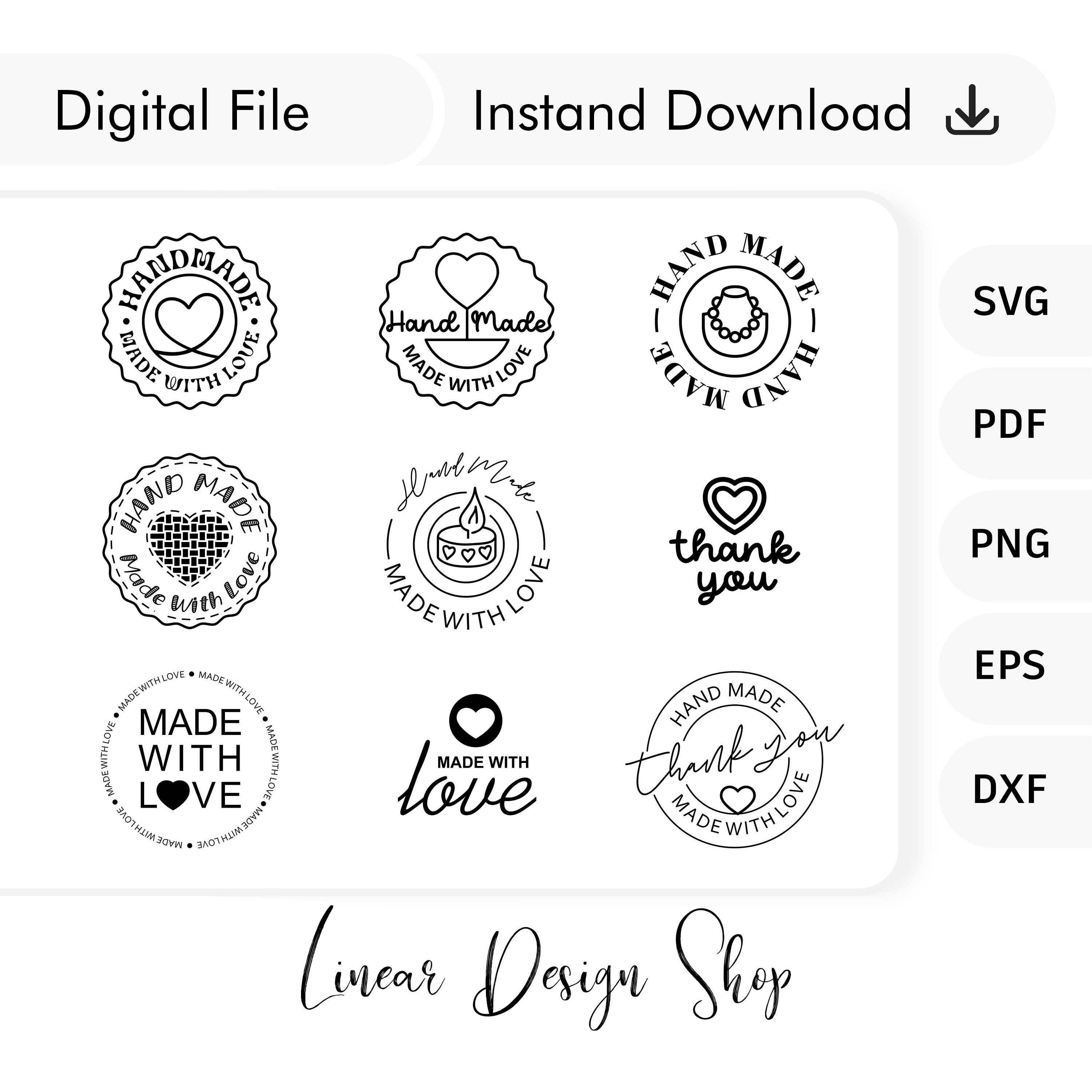 Handmade Sticker SVG Bundle - Rubber Stamp Design (digital Download) - Etsy