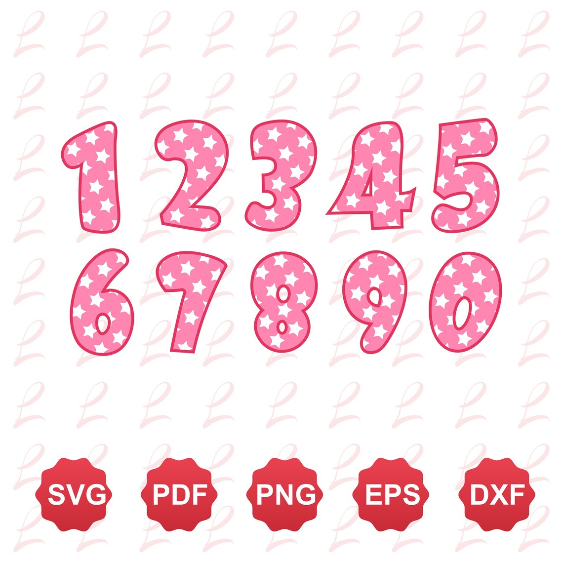 Decorative Colored Numbers SVG Bundle Decorative Numbers for - Etsy