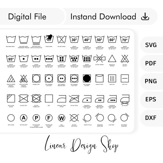 Dry Cleaning Symbols