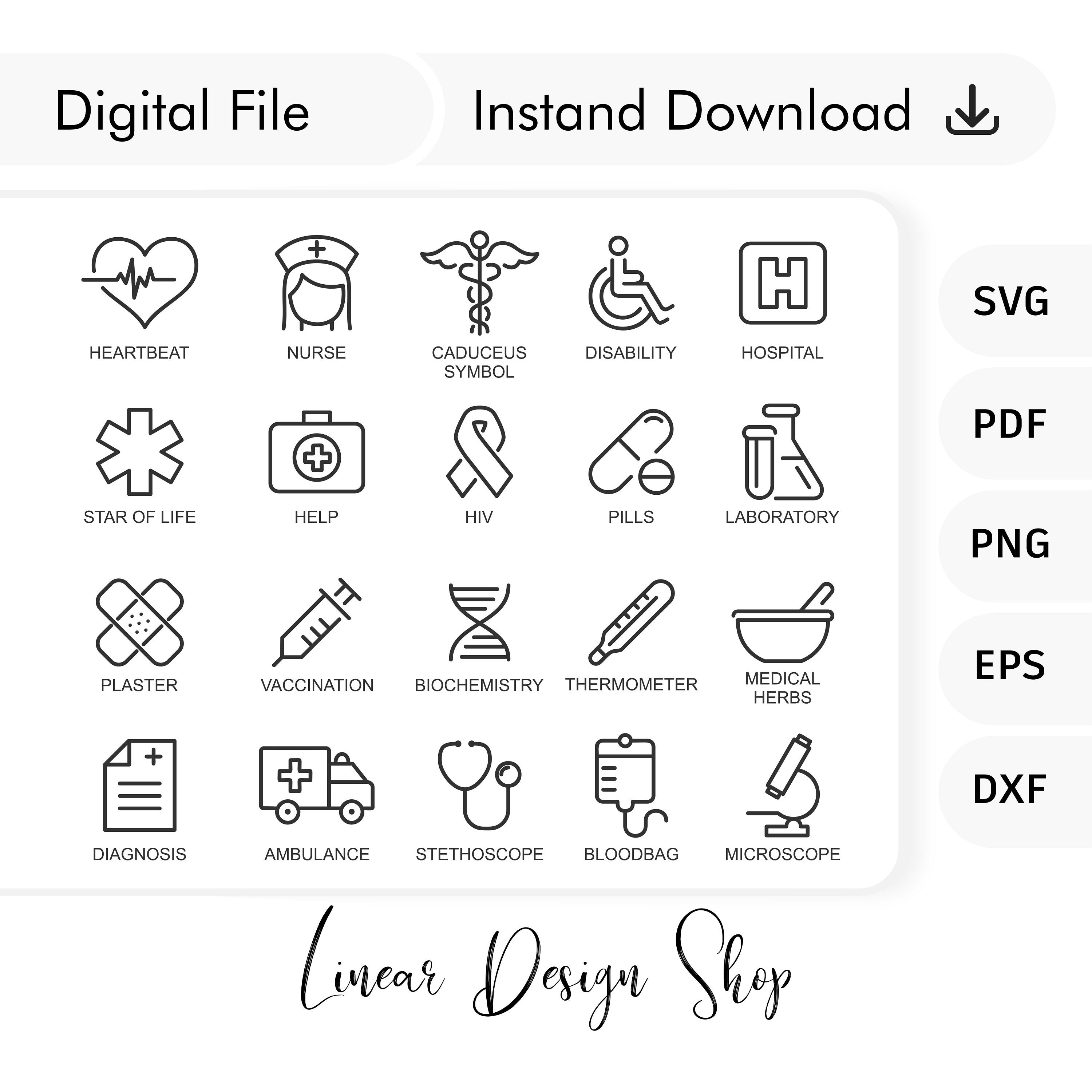 Medical Icon Bundle – Healthcare Graphics, SVG PNG EPS (digital ...