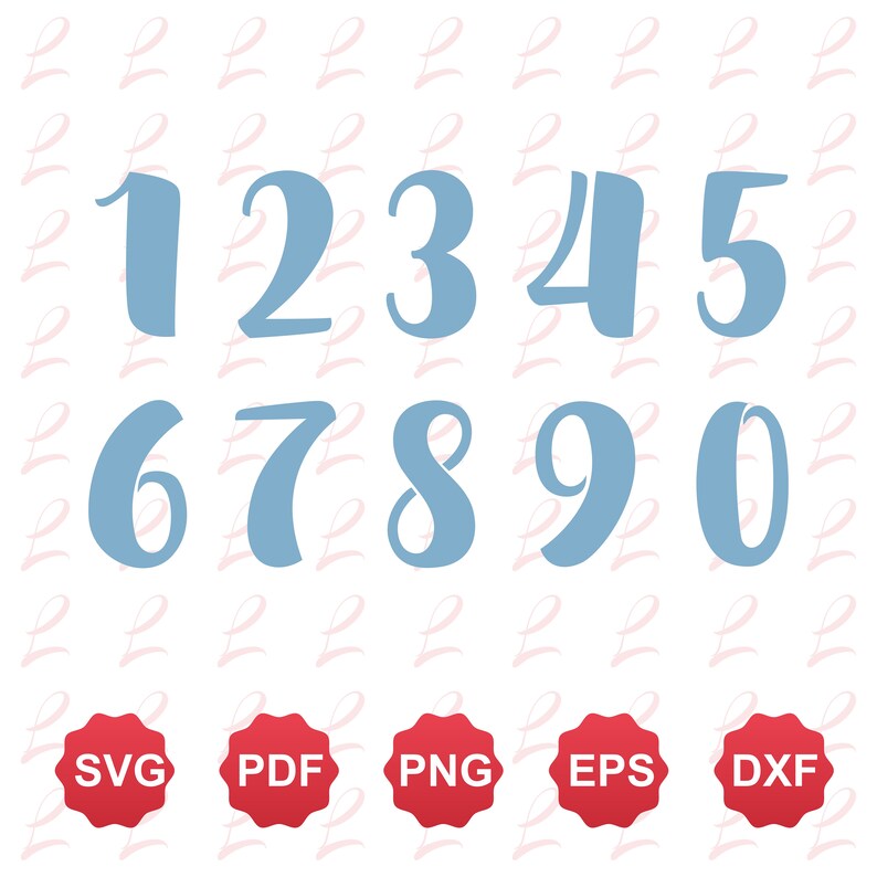 Decorative Colored Numbers SVG Bundle Decorative Numbers for - Etsy