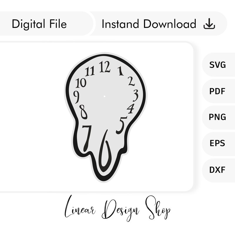 Melting Clock - Etsy