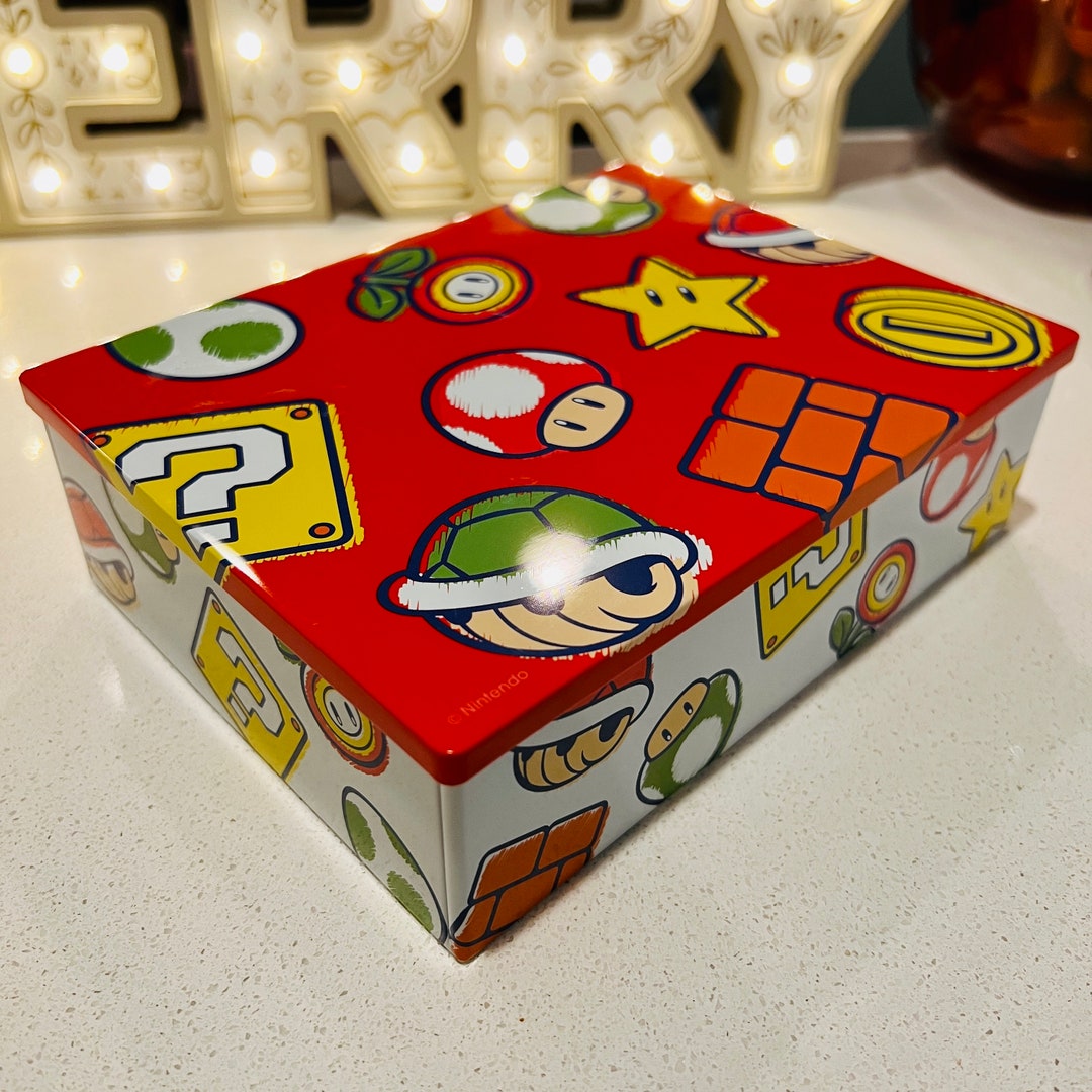 Super Mario Tin Can Rectangle Container Super Nintendo World Supermario ...