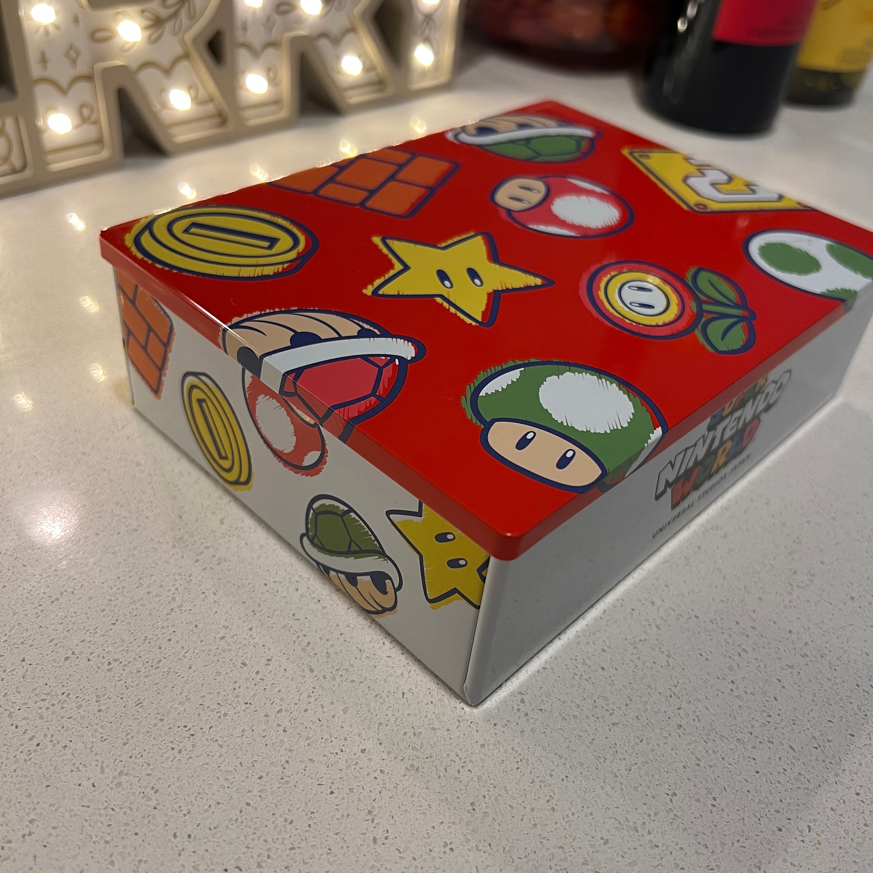 Super Mario Tin Can Rectangle Container Super Nintendo World Supermario ...