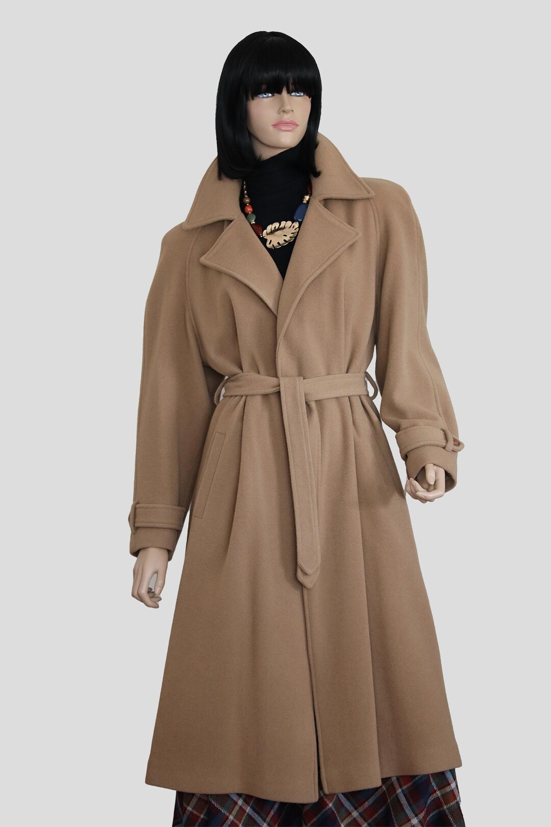 Timeless Wool Coat in Camel Size 40 - Etsy