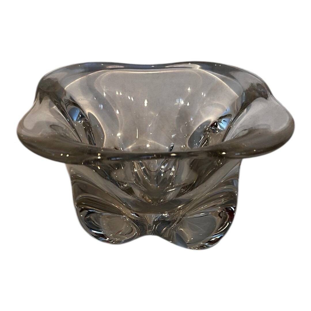 Vintage Magnor Norway Art Crystal Glass Candy Dish Bowl - Etsy