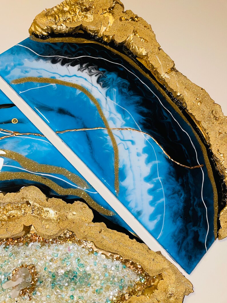 Geode Inspired Resin Art, Resin Art, Resin Painting, Abstract Art ...