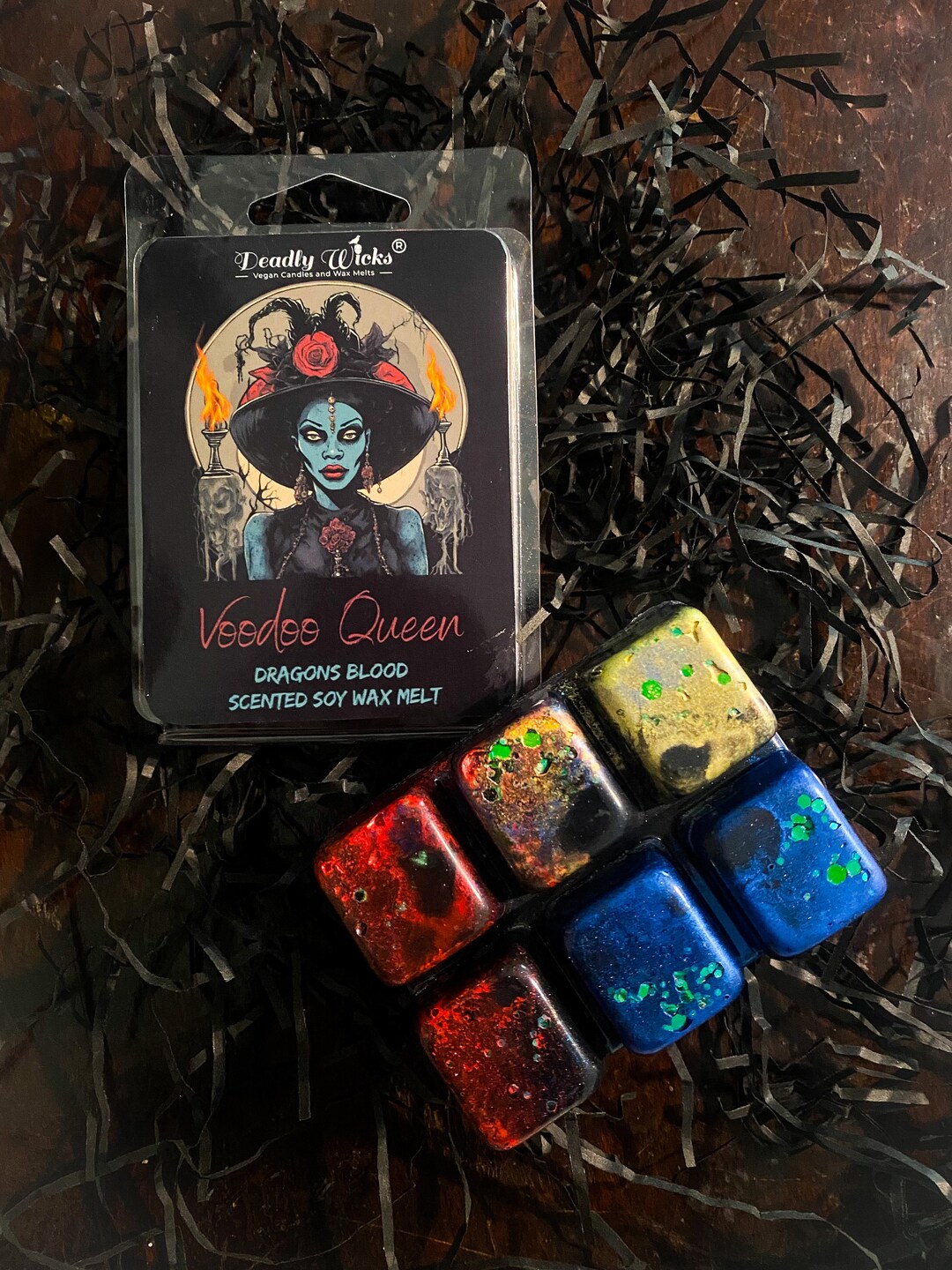 Voodoo Queen Dragons Blood Scented Wax Melt, Witches, Witchcraft, Dark ...