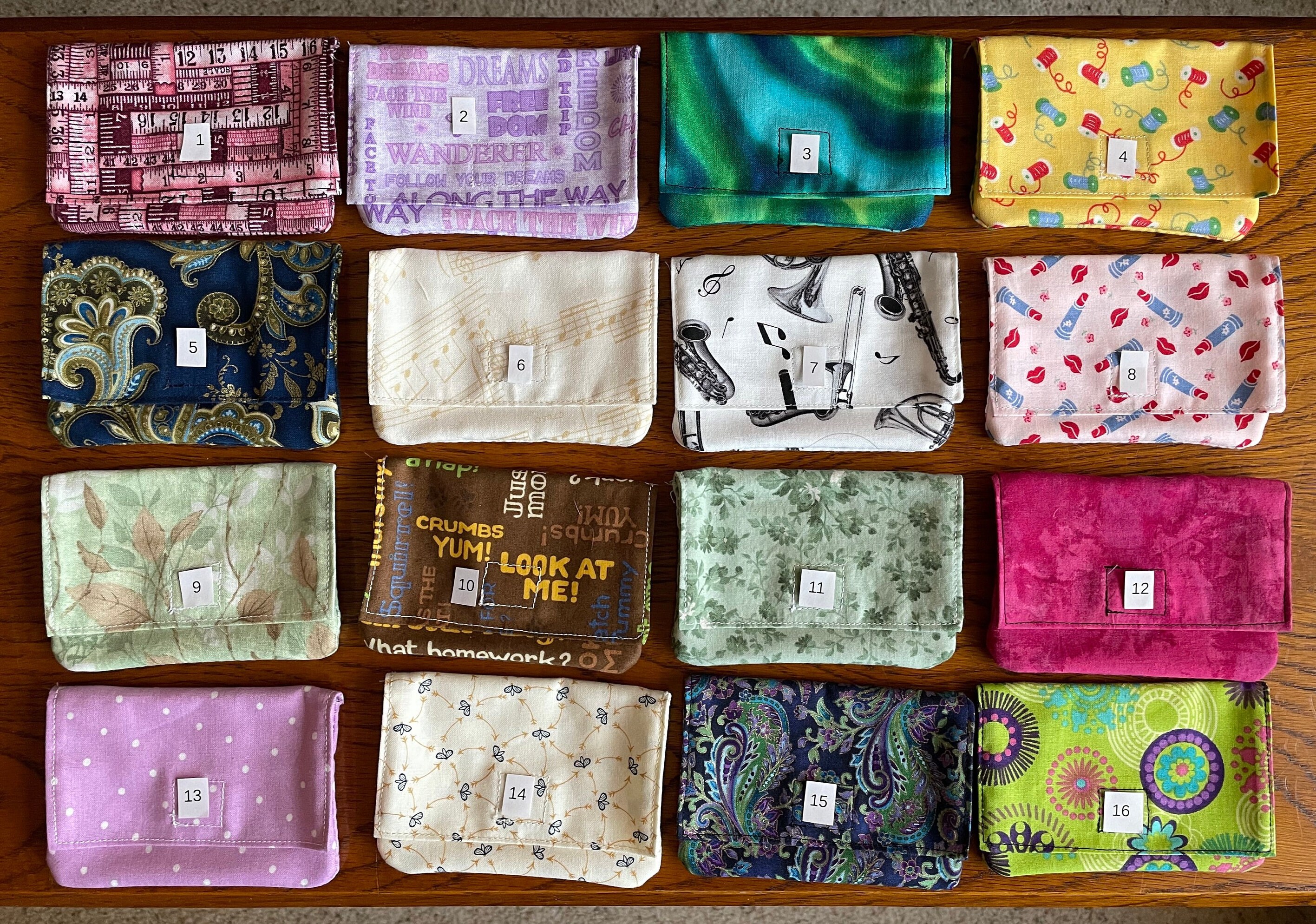 Simple Handmade Fabric Wallet in Many Prints (set 1) - Etsy