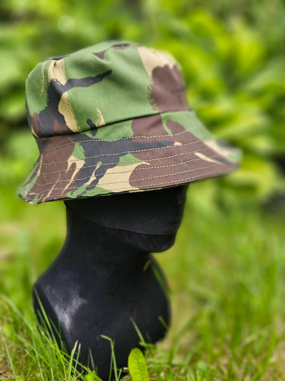 Woodland Camouflage Bucket Hat Classic Bucket Hat Unisex Trendy Outdoor ...