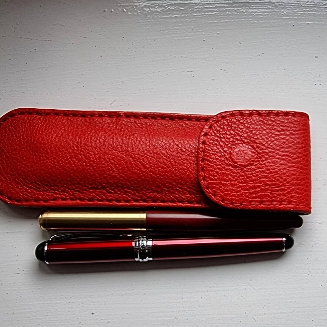 Leather Pen Case Fountain Pen Pouch Pen Protective Cover Pen Sleeve ...