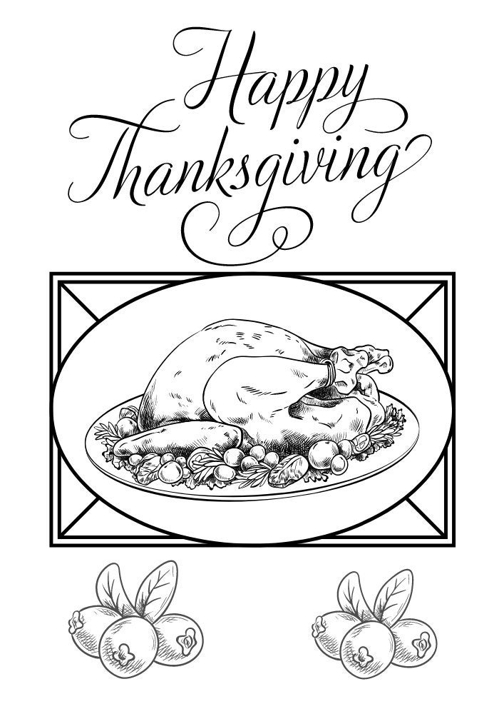 Thanksgiving Coloring Bundle - Etsy