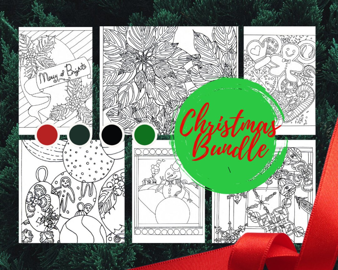 Christmas Coloring Bundle - Etsy