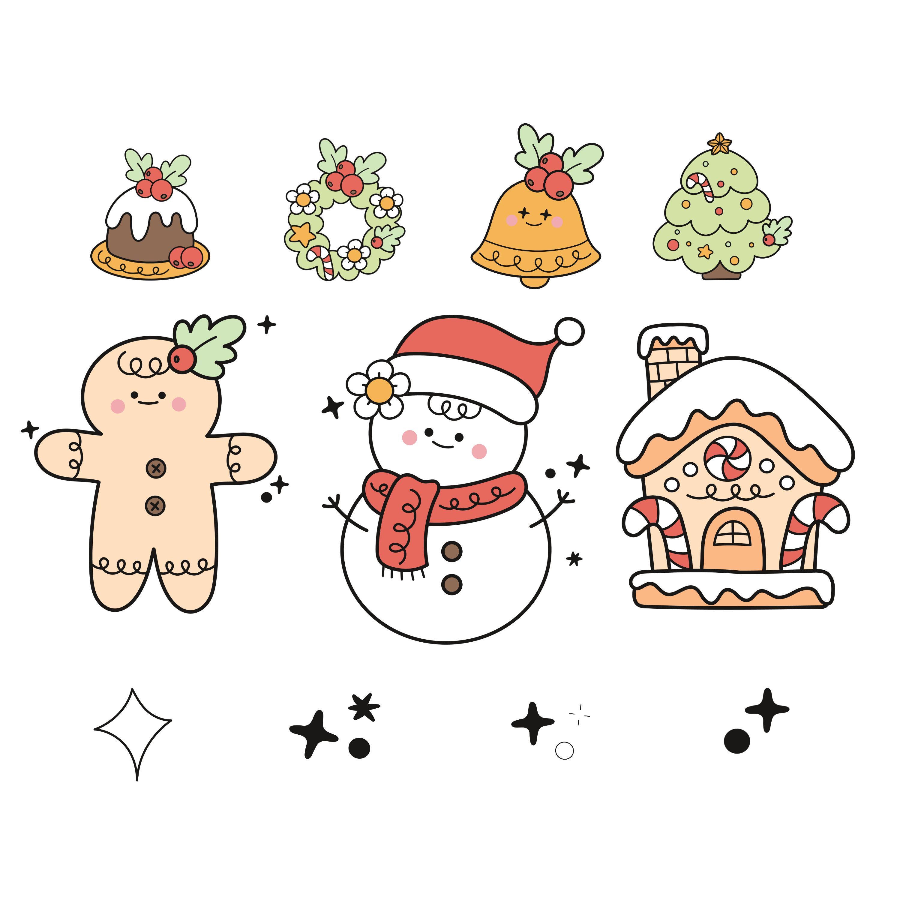 Christmas PNG, Cute Christmas Clipart Set, Christmas Set SVG Files - Etsy