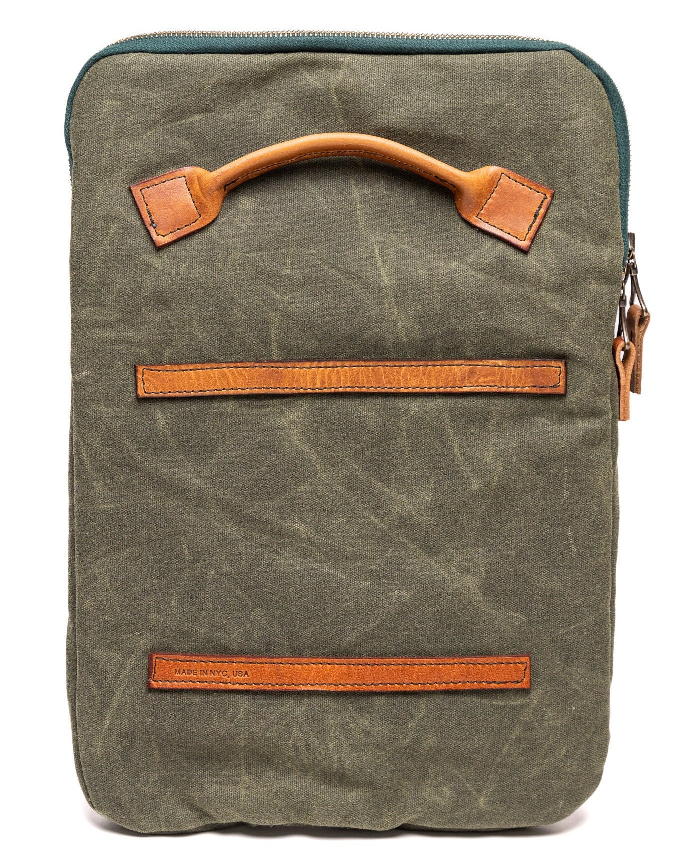 Handmade Leather and Waxed Canvas Laptop Case - Etsy