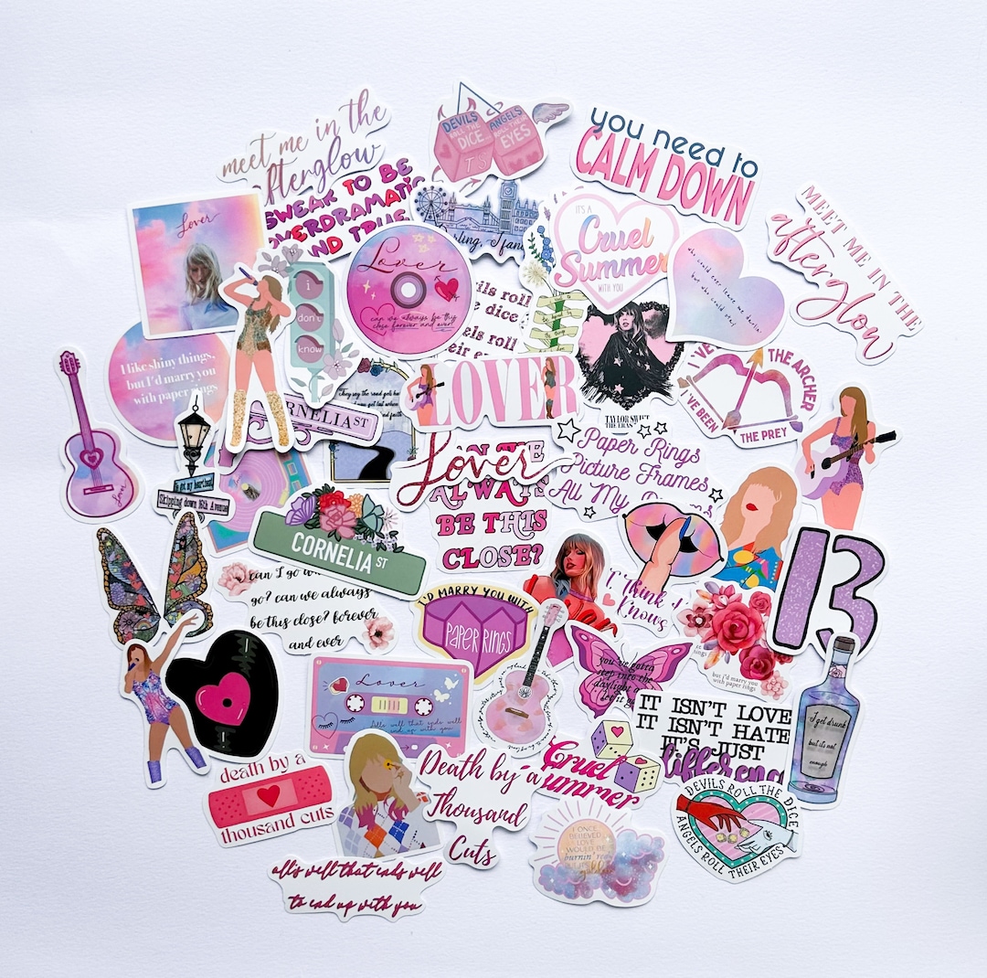 50 Taylor Swift Stickers Lover Era Stickers Taylor Swift Eras Tour ...