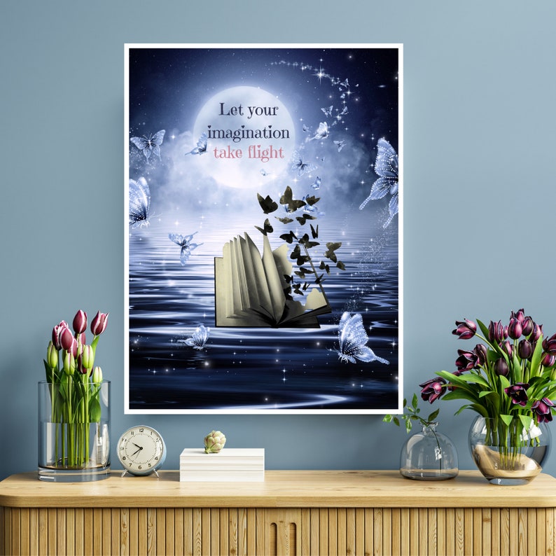 Printable Wall Art for Office, Library, Classroom. Let Your Imagination ...