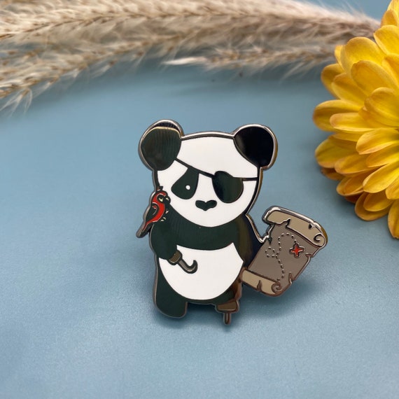Pirate Panda Hard Enamel Pin | Etsy