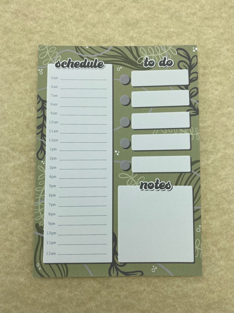Green Foliage Notepad - Etsy