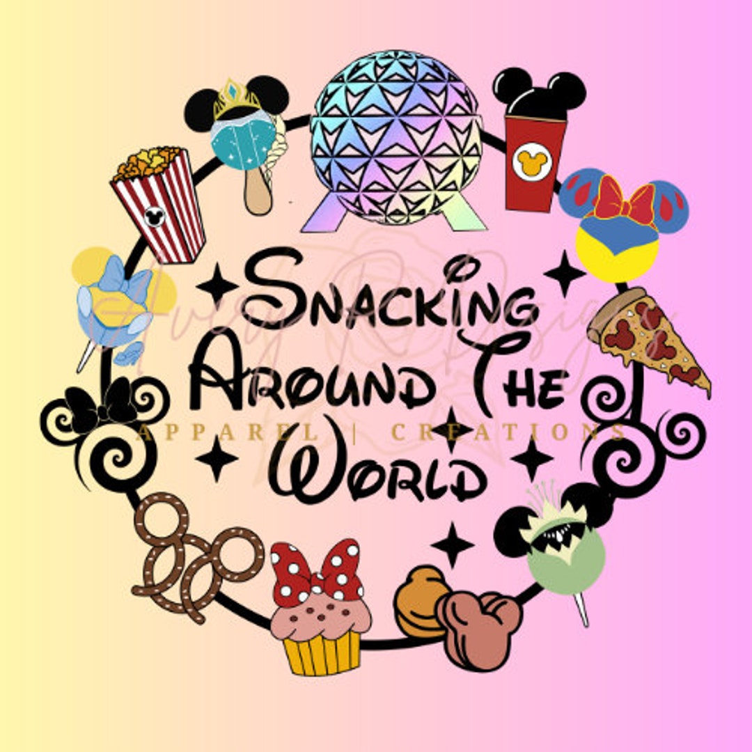 Snacking Around the World Digital Download Sublimation princesses PNG ...