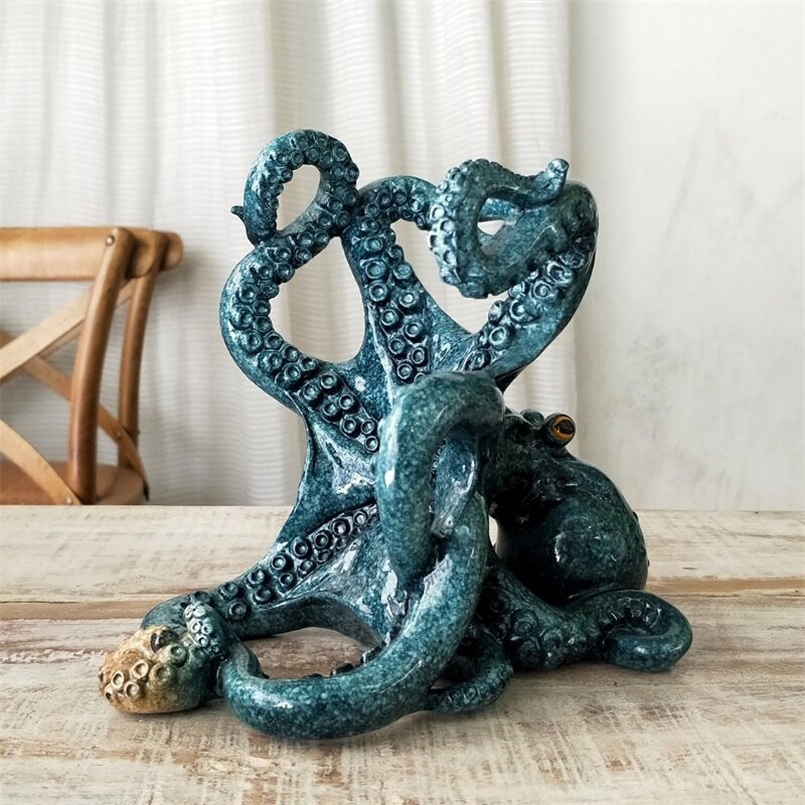 Octopus Wine Rack Octopus Mug Holder Sculpture Octopus Decor - Etsy