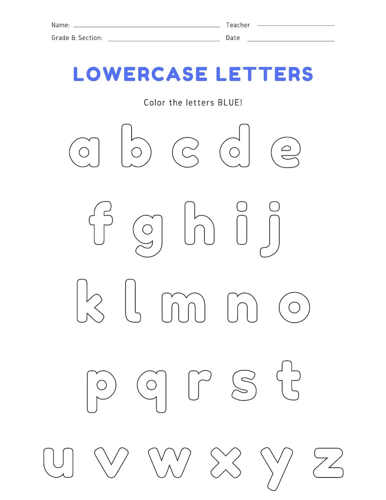 Learn Your Letters Downloadable Coloring Book - Etsy Canada