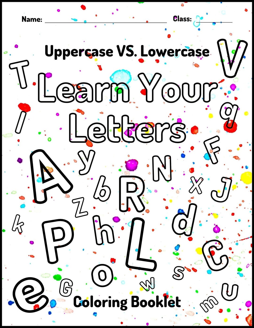 Learn Your Letters Downloadable Coloring Book - Etsy Canada