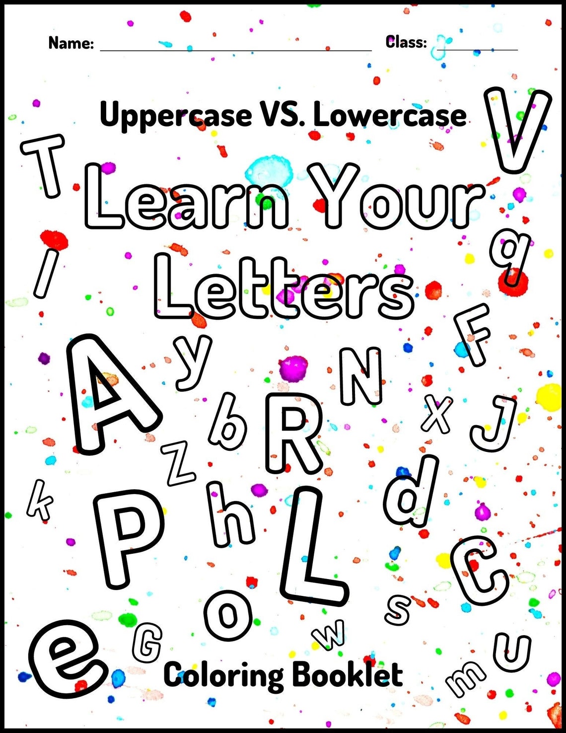 Learn Your Letters Downloadable Coloring Book - Etsy Canada