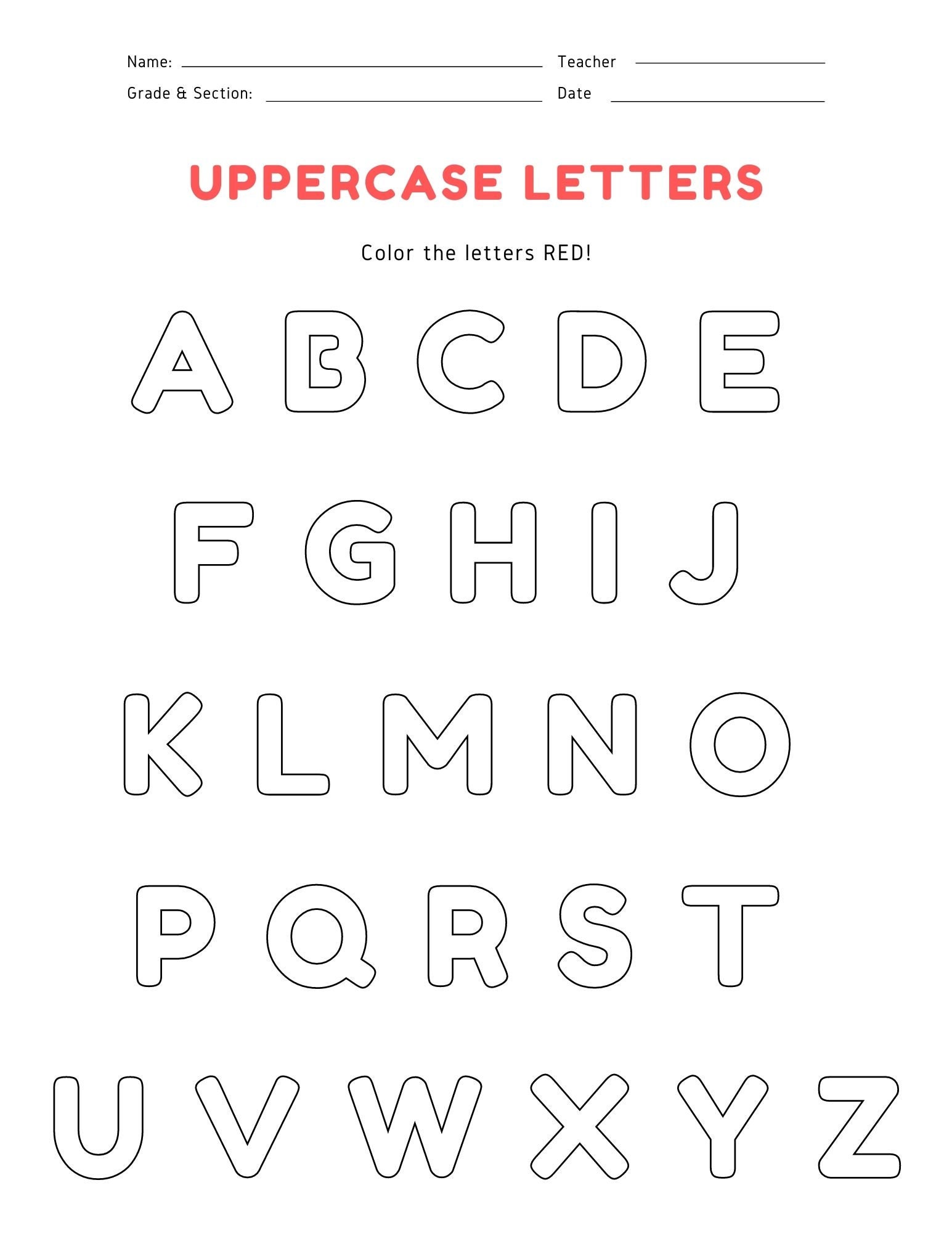 Learn Your Letters Downloadable Coloring Book - Etsy Canada