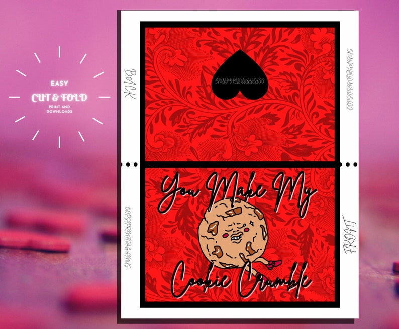 Cookie Crumble Printable Card - Etsy