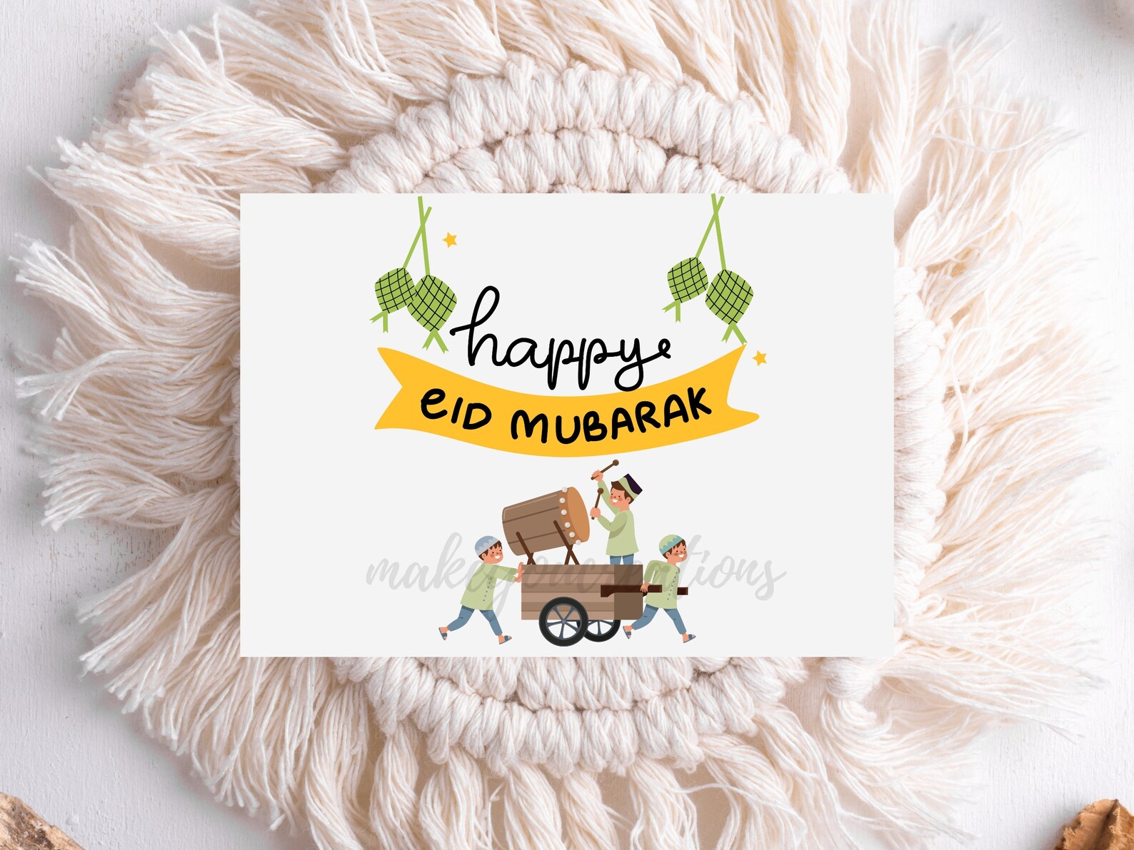 Eid Card Kids Printable Eid Mubarak Card Kids Minimalist Eid - Etsy UK