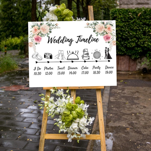 Wedding Timeline Sign - Etsy