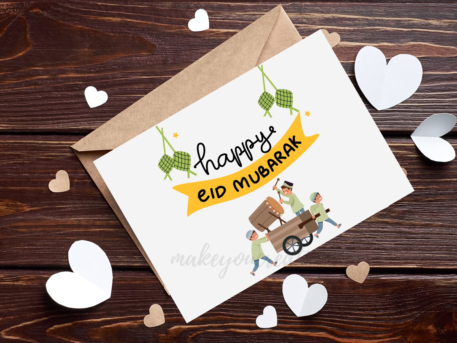 Eid Card Kids Printable Eid Mubarak Card Kids Minimalist Eid - Etsy UK