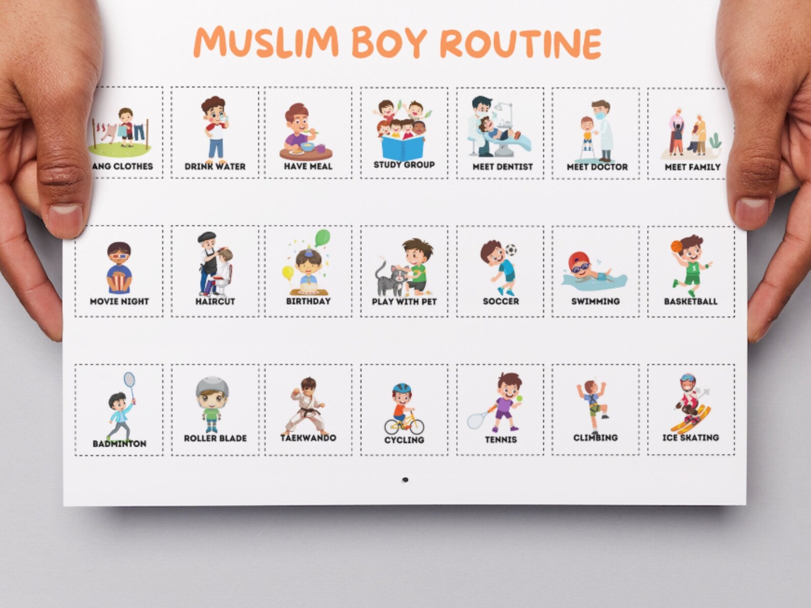 Daily Muslim Boy Routine Cards, Islamic Toddler Daily Routine, Muslim ... Daily Muslim Boy Routine Cards, Islamic Toddler Daily Routine, Muslim ...