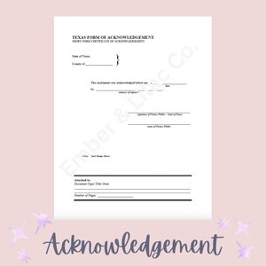 Notary Certificate 3-pack for TEXAS PDF Digital Download - Etsy