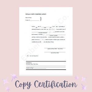 Notary Certificate 3-pack for TEXAS PDF Digital Download - Etsy