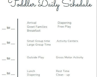 Black Daily Schedule - Etsy