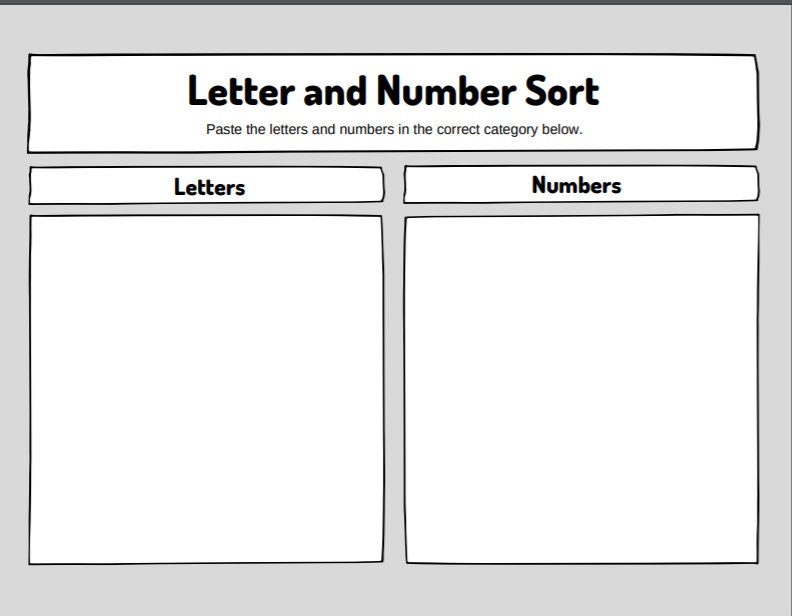 Pre-k to K Letters and Numbers Sorting Activity - Etsy