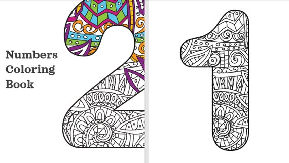 Numbers Coloring Book - Etsy