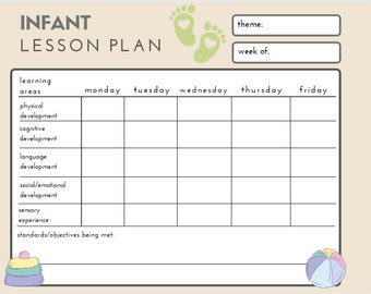 Toddler/ones Weekly Lesson Plan-black & White Style - Etsy