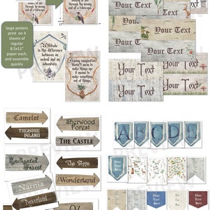 Fantasy Enchanted Forest Classroom Theme Decor Bundle for Middle or ...