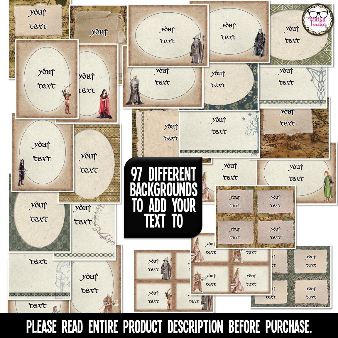 Lord of the Rings Middle Earth Tolkien Theme Printable Classroom Decor ...