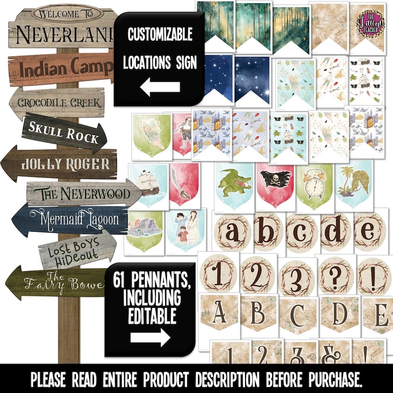 Neverland Classroom Decor Peter Pan Classroom Theme Printable Class ...