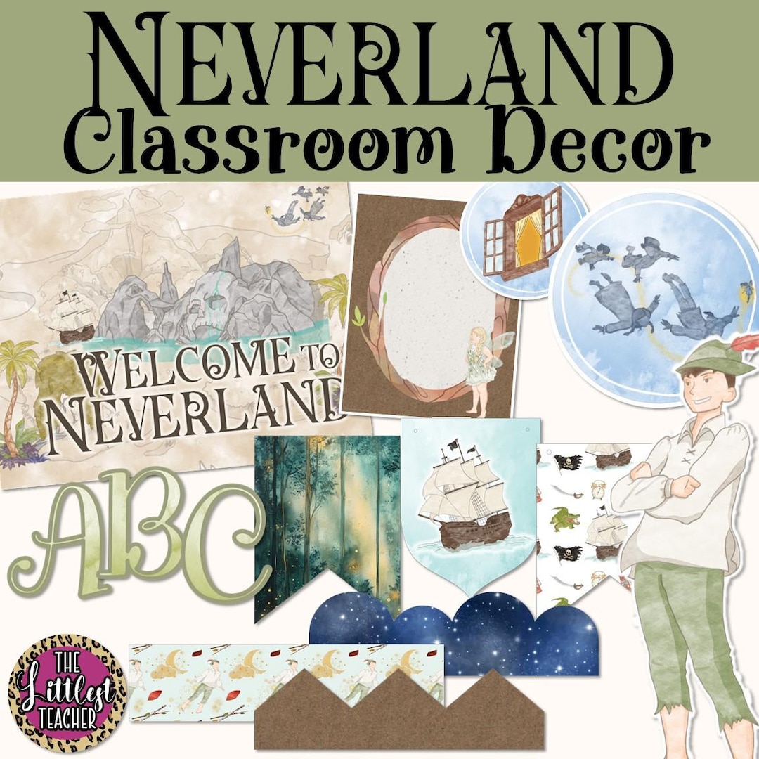Neverland Classroom Decor Peter Pan Classroom Theme Printable Class ...