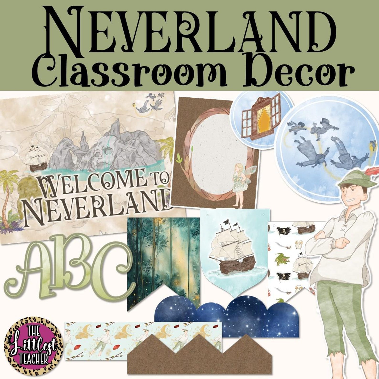 Neverland Classroom Decor Peter Pan Classroom Theme Printable Class ...