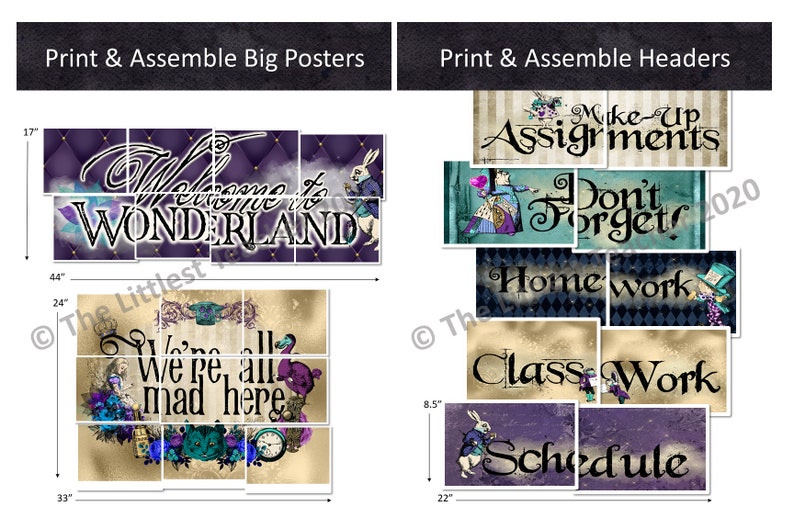 Middle or High School Classroom Decor - Alice in Wonderland Theme - Etsy